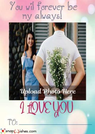 Beautiful Couple Love Snap Card - Birthday Cake With Name and Photo ...