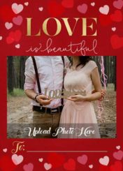 Romantic Couple Love Snap Wish Card - Birthday Cake With Name and Photo ...