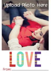 Beautiful Couple Love Snap Card - Birthday Cake With Name and Photo ...