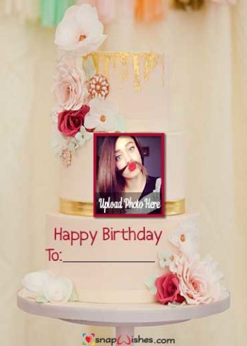 Romantic Birthday Flower Snap Wish Cake - Create Unique Birthday Wishes ...