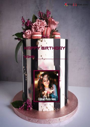 Birthday Wishes for Friend Cake with Name and Photo - Birthday Cake ...