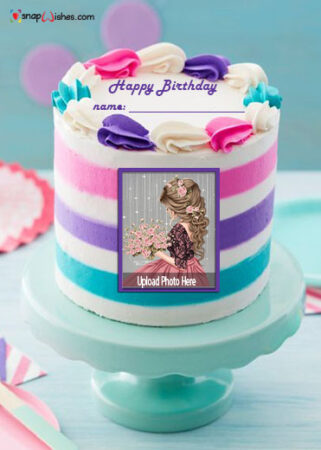Colourful Birthday Cake with Name and Photo Edit - Create Unique ...