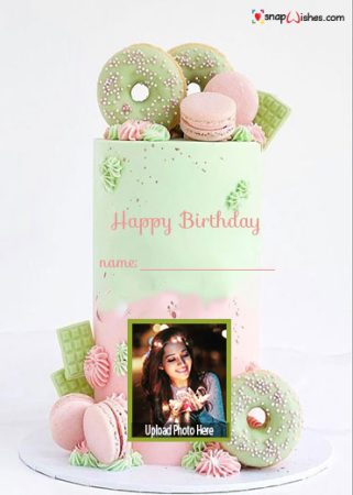 Happy Birthday Snap Wish for Lover - Birthday Cake With Name and Photo ...