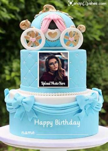 Princess Birthday Cake with Name and Photo - Create Unique Birthday ...