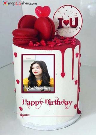 Red Velvet Photo Cake - Create Unique Birthday Wishes With Name and Photo