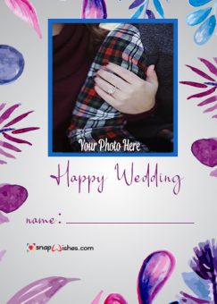 Wedding Congratulations Card with Name - Create Unique Birthday Wishes ...