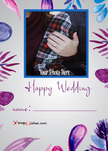 Wedding Congratulations Card with Name - Create Unique Birthday Wishes ...